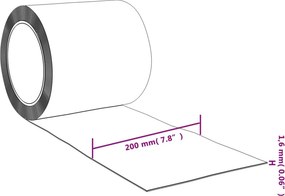 Závěs do dveří červený 200 mm x 1,6 mm 10 m PVC 153865