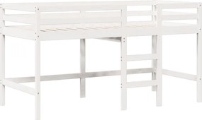 Patrová postel se střechou bílá 90 x 190 cm masivní borovice 3282059