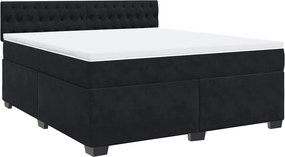 Box spring postel s matrací černá 180x200 cm samet 3286386