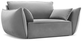 Světle šedé sametové křeslo Vanda – Mazzini Sofas