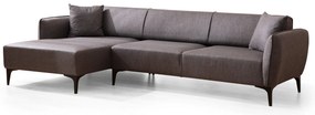 HANAH HOME rohová pohovka BELISSIMO vlevo tmavě šedá 560ARE1801