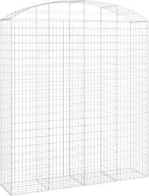 Klenutý gabionový koš 200 x 50 x 220/240 cm pozinkované železo 153481