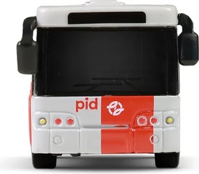RAPPA Kovový kloubový autobus DPP - PID Praha červený, 18 cm