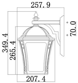Venkovní lucerna Elstead WABASH M 2x14/IP44