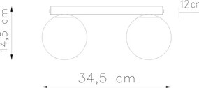 Stropní svítidlo SOLLUX YOLI 2 černé G9 2x12W bez žárovky SL.1152