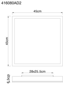 Globo 416080AD2 - LED Stropní svítidlo DORO LED/24W/230V 3000K 45x45 cm