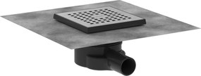 Hansgrohe RainDrain Point, úplná sada podlahové vpusti 150x150, kartáčovaná nerezová ocel, HAN-56248800