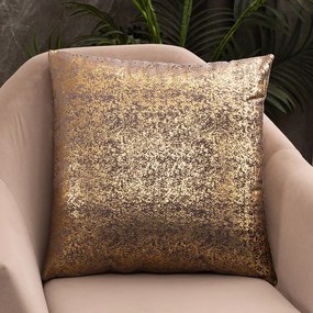 Luxusní povlak na polštář se zlatým potiskem (50x50 cm) Barva: Šedá