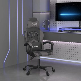 Herní židle černá a šedá umělá kůže 3143894