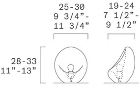 Leucos 0012395 Lightbody T, stolní lampa z čirého skla se satinovaným povrchem, 1x max10W LED E27, výška 28-33cm