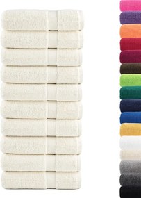 Prémiové osušky SOLUND 10 ks krémové 100x150 cm 600 g/m² 137481