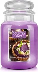Coconut & Blueberry Tart – Country Candle – velká vonná svíčka s 2 knoty