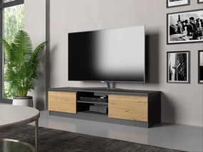 Televizní stolek MALWA 140 antracit/dub artisan