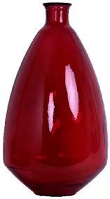 San Miguel VIDRIOS SAN MIGUEL !RECYCLED GLASS! Váza z recyklovaného skla 60 cm "ADOBE", červená