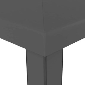Altán dvojitá stříška a světelné LED řetězy 3 x 3 m antracitový 3070304