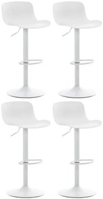 Bhm germany Barové židle Almada (SET 4 ks), plast, bílá