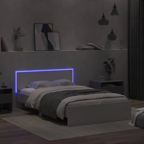Rám postele s čelem a LED osvětlením bílý 120 x 190 cm 3207637