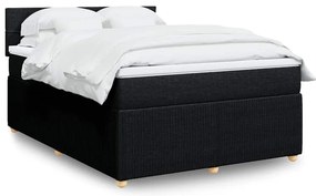 Box spring postel s matrací černá 140 x 190 cm textil 3287453