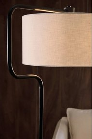 Černá/krémová látková stojací lampa (výška 160 cm) Josho – Ellos Home