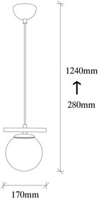 OPVIQ Závěsné osvětlení UZUM single 17 cm 892OPV1613