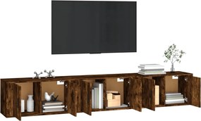 Nástěnné TV skříňky 3 ks kouřový dub 80 x 34,5 x 40 cm 3188363