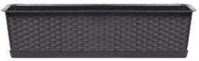 PROSPERPLAST Truhlík s miskou - RATOLLA CASE Rozměr: 88,1x17,3 cm, Barva: umbra