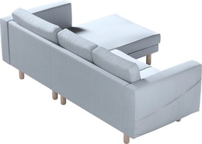 Potah na pohovku IKEA Norsborg 3-místná se šezlongem barva modrá látka pletený vzor