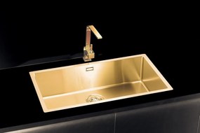 Velký nerezový dřez Quadrix 790mm | Zlatý
