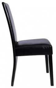 Jídelní židle 2 ks umělá kůže / dřevo Dekorhome Šedá