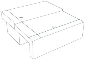 Dvoumístná rozkládací pohovka RADANA - bílá