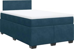 Box spring postel s matrací modrá 120 x 190 cm samet 3288556