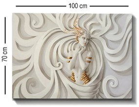 Obraz WHITE AND GOLD STATUE 70 x 100 cm
