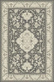 Kusový koberec vlněný Agnella Isfahan Sefora Grafit Šedý Rozměr: 200x300 cm