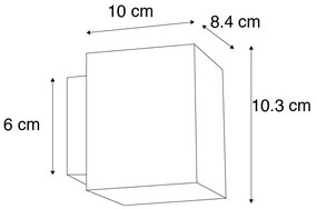 Nástěnné svítidlo bílé čtvercové - Sola