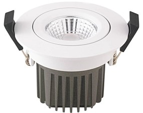 LED bodový podhled Diled, Ø 8,5 cm, 10 W, 3 000 K, bílý