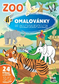 JIRI MODELS Omalovánky se samolepkami A4+ ZOO Zvířátka II. 7
