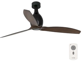 FARO Barcelona | FARO 32028 - Stropní ventilátor MINI ETERFAN černá pr. 128 cm + dálkové ovládání | FA32028