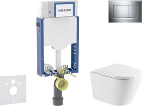 Geberit Kombifix - Set předstěnové instalace, klozetu Nefia a sedátka softclose, tlačítko Sigma20, chrom SANI15CA1141