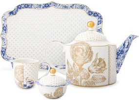 Pip Studio Royal White cukřenka 235ml, bílo-modrá (porcelánová cukřenka)