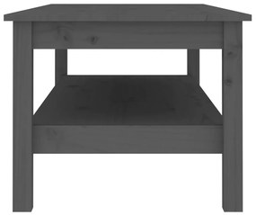 Konferenční stolek šedý 110 x 50 x 40 cm masivní borové dřevo - Default Title