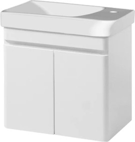 Lavedo Vivace White Mini Air 55 koupelnová skříňka s umyvadlem, lesk
