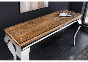 Massive home | Konzole MODERN BAROCK BARRACUDA 140cm chrom vč. skleněný top bez teakového topu