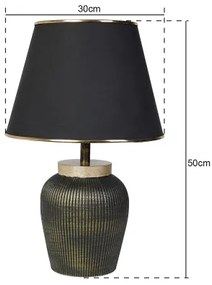 Stolní lampa RAMZES 1xE27/40W/230V černá/zlatá