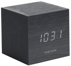 Designové LED hodiny s budíkem Karlsson KA5655BK 8cm