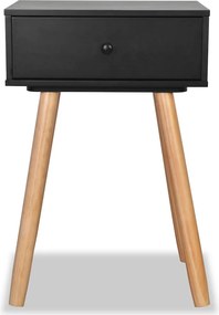 Noční stolky 2 ks masivní borové dřevo 40 x 30 x 61 cm černé 244741