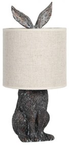 Stolní lampa v designu králíka s béžovým stínidlem