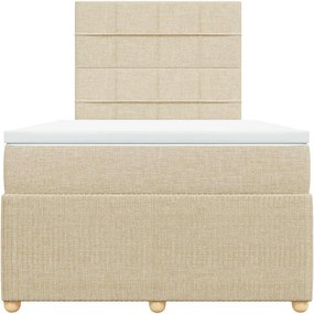 Box spring postel s matrací krémová 120x190 cm textil 3294300