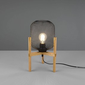 Stolní lampa Calimero s třínohým dřevěným stojanem