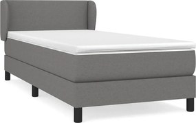 Box spring postel s matrací tmavě šedá 80 x 200 cm textil 3126038