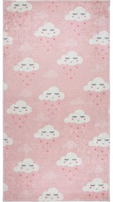 Světle růžový pratelný dětský koberec 160x230 cm Pink Clouds – Vitaus